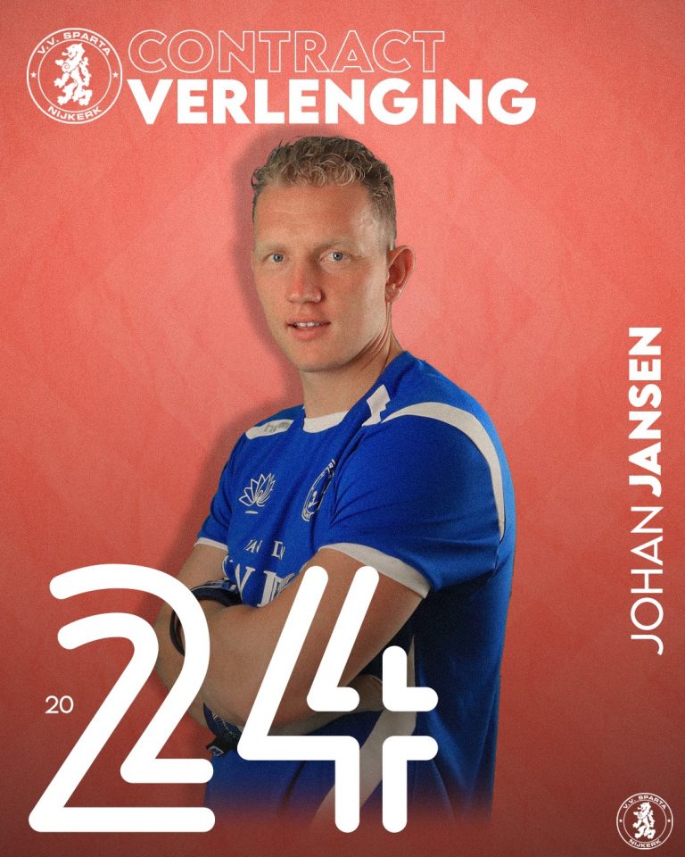 Johan Jansen blijft bij Sparta Nijkerk - v.v. Sparta Nijkerk